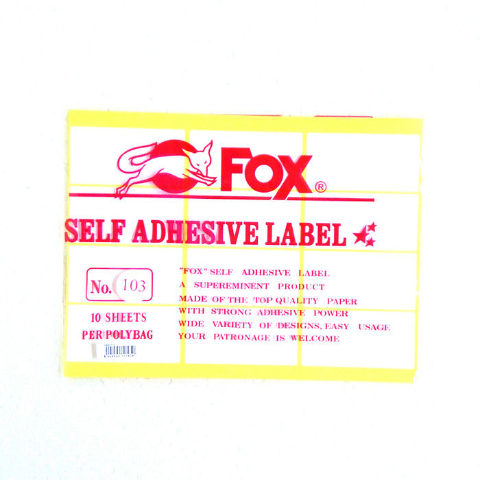 Fox Label Sticker No. 103 Self Adhesive Stiker Label Undangan Nama Pack ...