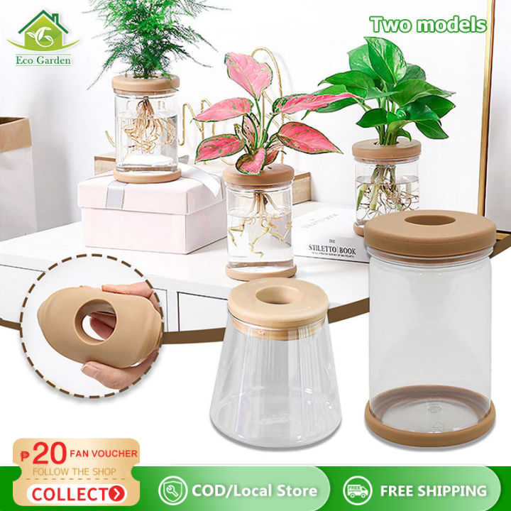 Water Plant Pot Plastic Transparent Hydroponic Complete Set Indoor ...