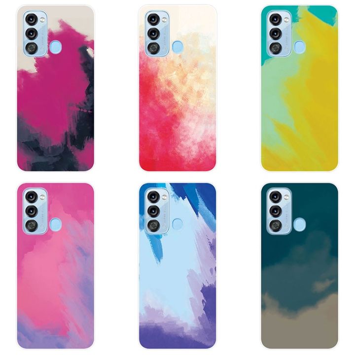 itel Vision 3 Case Soft TPU Watercolor Gradient Back Phone Cover itel ...