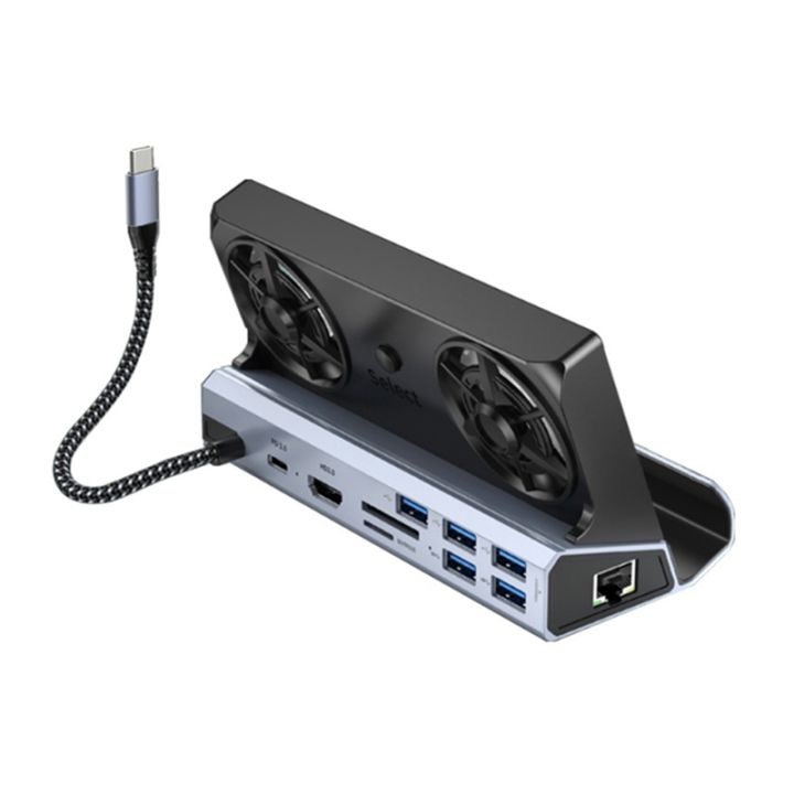 10-In-1 Docking Station HUB for OLED& Ally X & Legion Go Dual Cooling ...