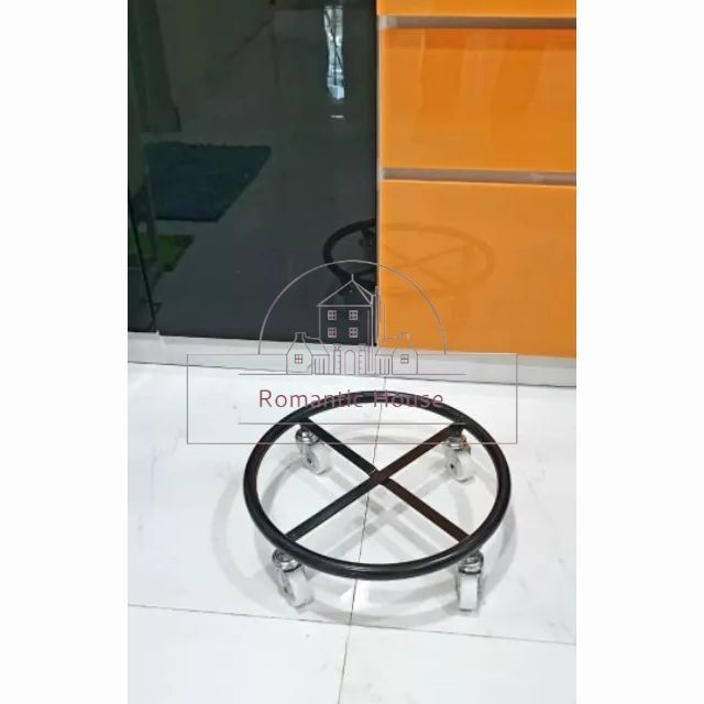 Berkualiti tinggi tugas berat 4 Roda besi Gas tangki Roller/logam Gas ...