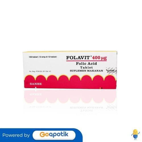 Folavit 400 Mcg Box 100 Tablet | Lazada Indonesia