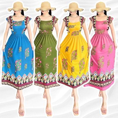 (FASHION DC) FELIZ DRESS SENEPA PRINT NEW ARRIVAL DRESS FIT SMALL TO XL ...