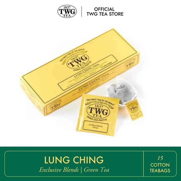 TWG Tea | Lung Ching, Single Estate Green Tea in 15 Hand Sewn Cotton ...