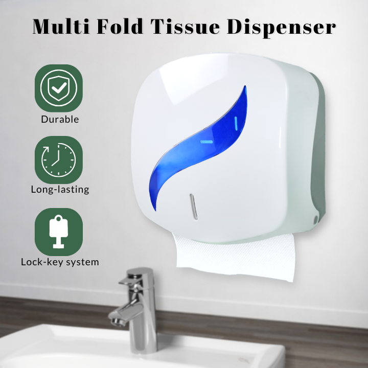 Sleek Multi Fold Paper Tissue Towel Dispenser Wall Mounted SL1220 Kotak ...