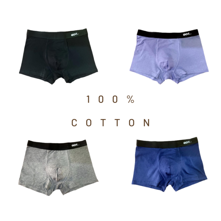 Men Underwear Boxers Breathable Cotton Soft Trunks | Lazada