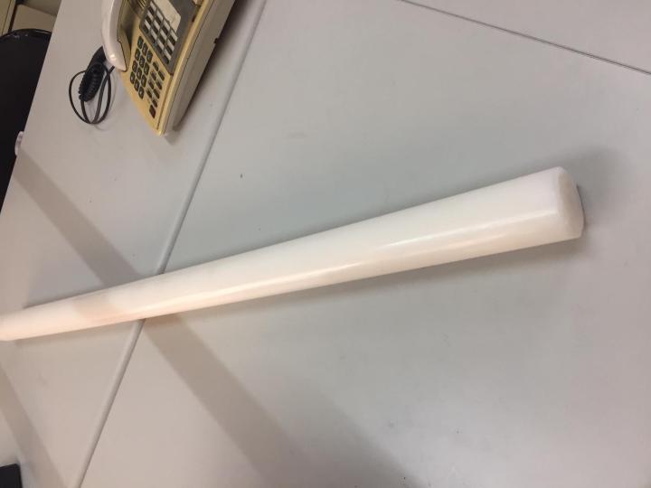 50mm diameter x 1 meter High Density Polyethylene HD-PE Rod White ...