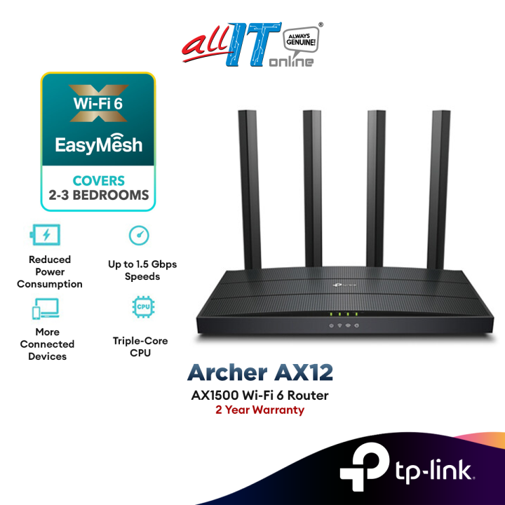TP-LINK Archer AX12 AX1500 Gigabit Wireless WiFi 6 Router Replacement ...