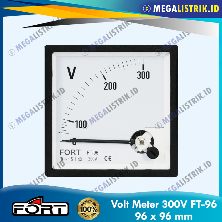 FORT VOLT METER 300V FT-96V 96X96 / VOLTMETER PANEL 300 V 96 X 96 FT-96 | Lazada Indonesia