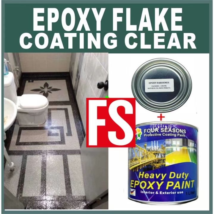 Share: 0 (1L Four Seasons CLEAR COAT Epoxy ) Epoxy Colour Flake Coating ...