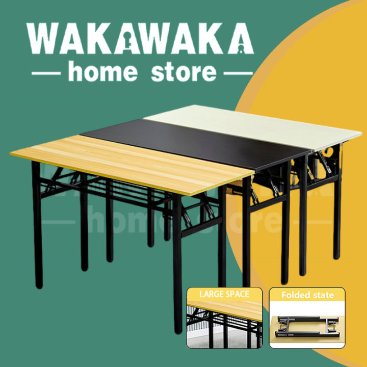 Double Layer Folding Table Dining table Study Table Computer Desk 80 ...