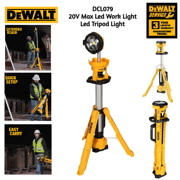 DEWALT [ DCL079 ] - 20V MAX* Cordless Tripod Light (Light Only) | Lazada