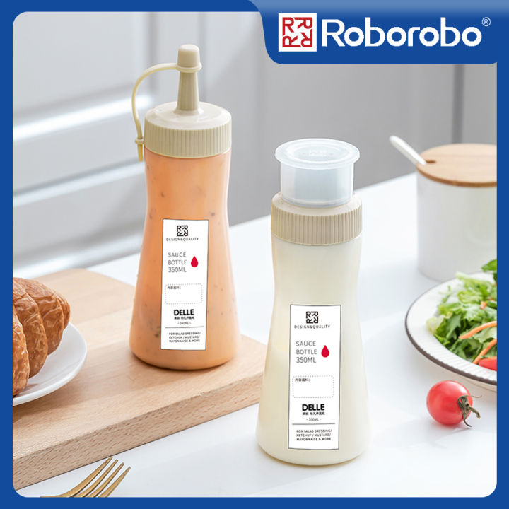 Roborobo 350ml Condiment Multipurpose Squeeze Bottle Scale Setting for ...