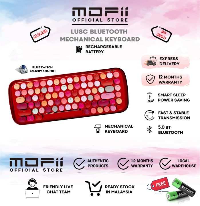 MOFII LUSC Mechanical Wireless Bluetooth Mechanical Keyboard / Wireless ...