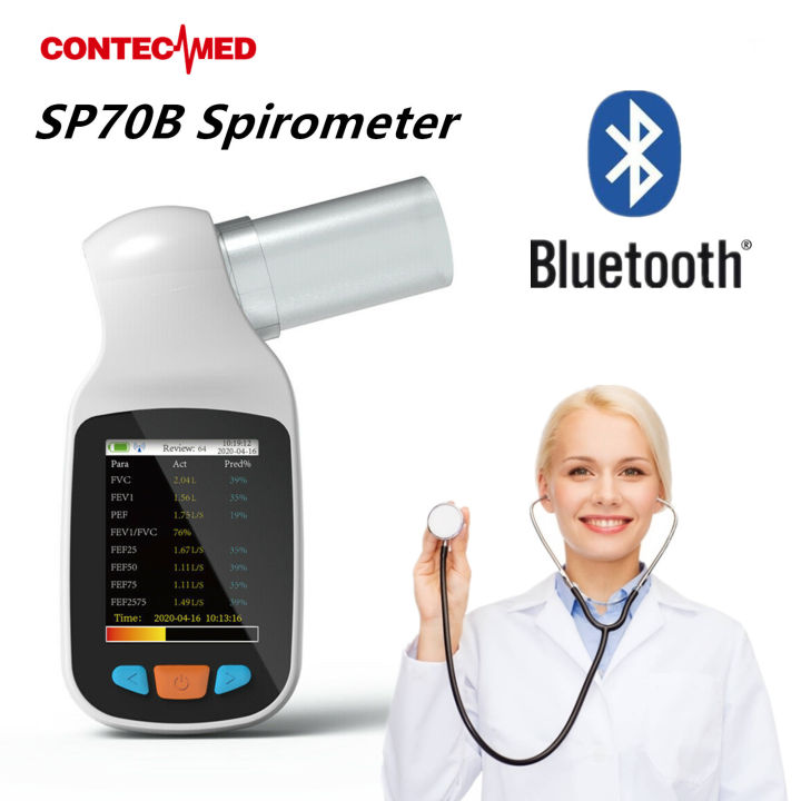 Contec Med SP70B Digital Bluetooth Spirometer Lung Breathing Diagnostic ...