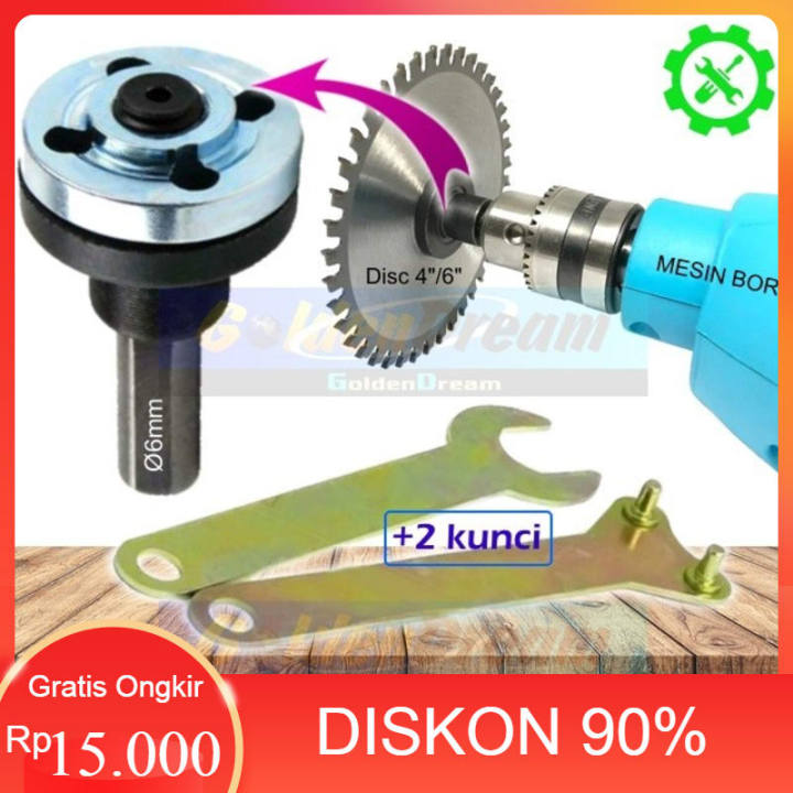 [Bisa COD] Adaptor Bor ke Gerinda Converter Adapter Mesin Drill ke Mata ...