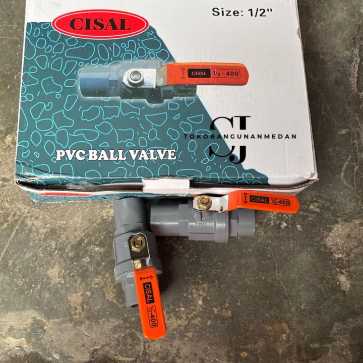 Stop kran gagang plat besi 1/2 inch FORTEC - Ball valve PVC stop keran | Lazada Indonesia