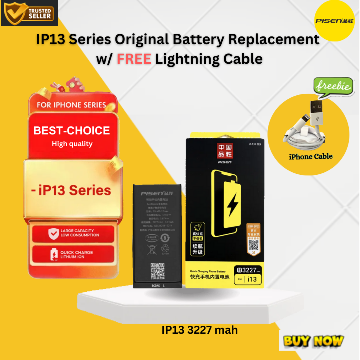 IP13 Series Original Battery Replacement w/ FREE Lightning Cable | Lazada PH