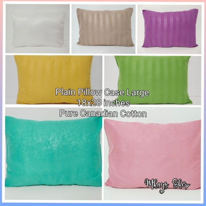 Plain Color Punda / Pillow Case LARGE 18x28 inches Pure Canadian Cotton ...