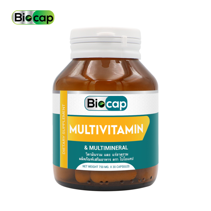 วิตามินรวม และ แร่ธาตุรวม x 1 ขวด ไบโอแคป Multivitamin and Multimineral ...