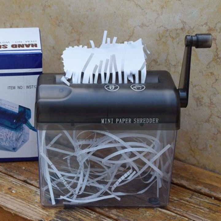คู่มือ A4 A5 A6 เครื่องทําลายเอกสาร Creative Mini Desktop Hand A4 Paper ...