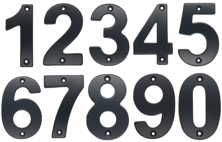 3 Inches - Black House Number - House Letter Sign - Signage - Address ...