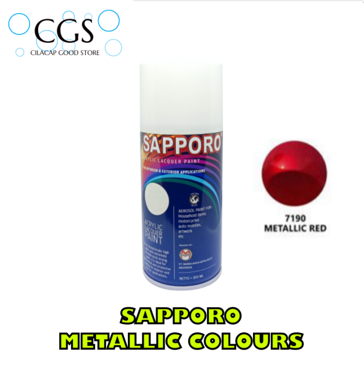 SAPPORO METALLIC RED 7190 - cat sapporo merah metalik - cat merah ...