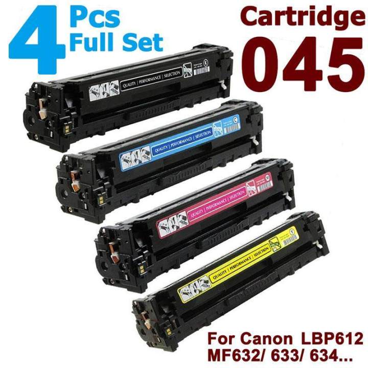 4 Pack CRG045 Toner Full Set for Canon 045 Colour Cartridge BK C M Y ...