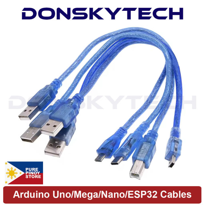 Arduino UNO Mega Nano ESP32 Cable Type C Micro USB Min Type A Cable ...