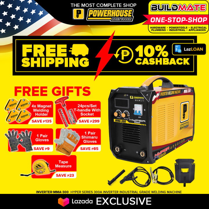 Powerhouse HYPER Series 300A Inverter Industrial Grade Welding Machine ...
