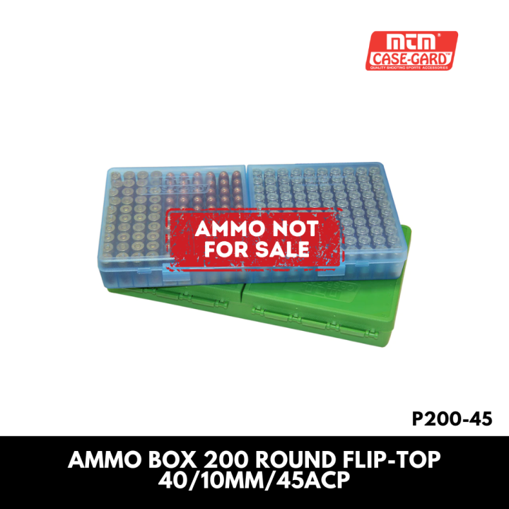 MTM - Ammo Box 200 Round Flip-Top 40/10mm/45ACP (P200-45) | Lazada PH