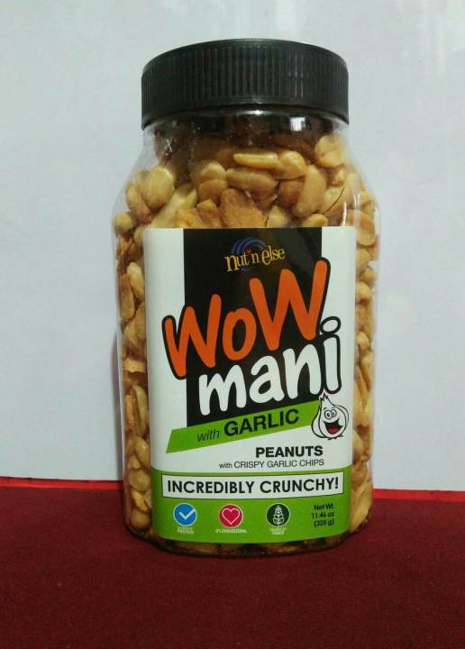 WOW Mani (Peanuts) with Crispy Garlic 325g | Lazada PH