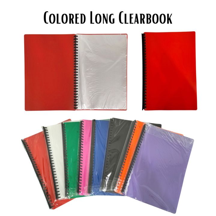 [ON HAND] COLORED LONG CLEARBOOK/ FILING CLEARBOOK | Lazada PH