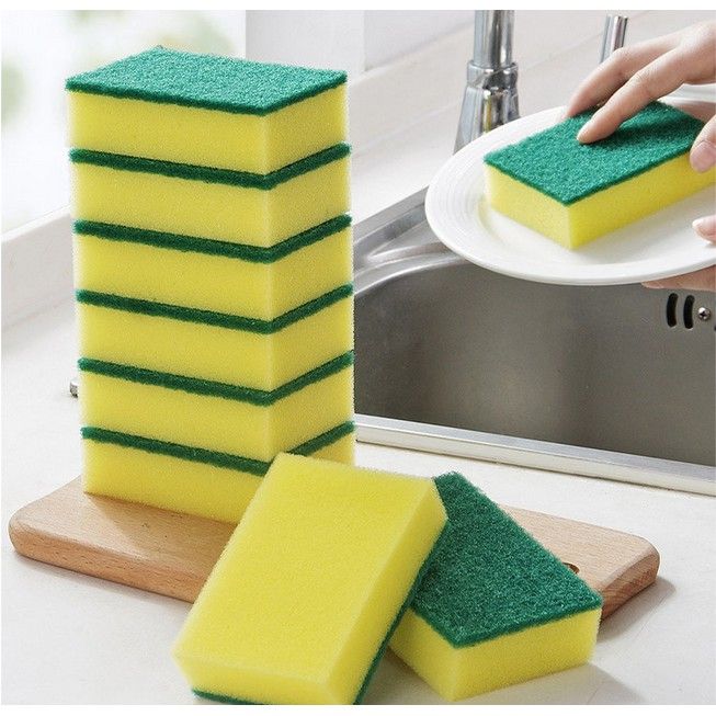 1pc High-density dipped double-sided dishwashing sponge kitchen ...