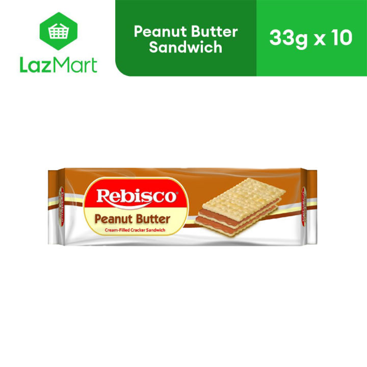 Rebisco Sandwich Peanut Butter 33g x 10 | Lazada PH