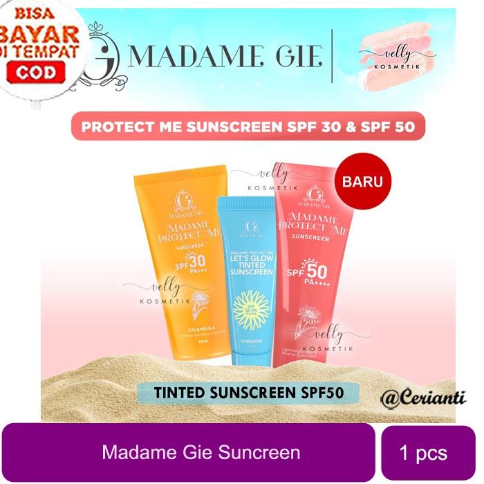Madame Gie Madame Protect Me Sunscreen SPF 50 PA +++ 35ml 60ml Lynn Design | Lazada Indonesia