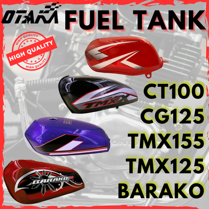 FUEL TANK for TMX125/TMX155/BARAKO/CG125 (BLUE/RED/BLACK) Heavy Duty ...