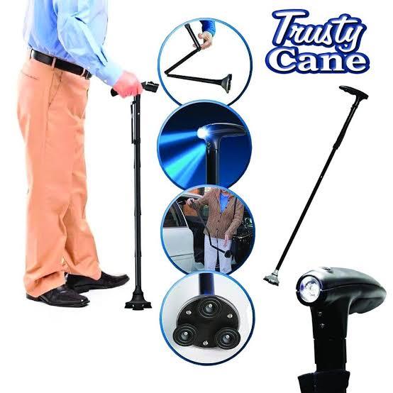 Sturdy Foldable Trusty Cane with Built-In Lights. Lightweight Tungkod ...