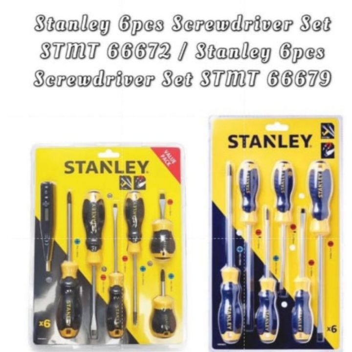 READY STOCK !!! Stanley 6pcs Screwdriver Set STMT 66672 / Stanley 6pcs ...