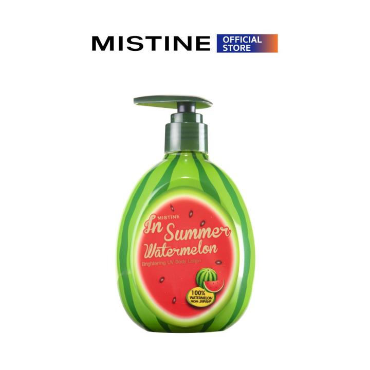 MISTINE IN SUMMER WATERMELON BRIGHTENING UV BODY LOTION 300 ML. (โลชั่นบำรุงผิว,ครีมทาผิว,บำรุง ...
