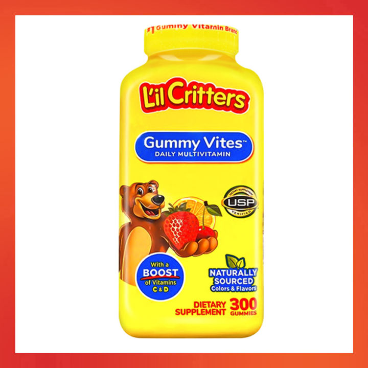 (Exp.08/2025)L’il Critters Gummy Vites Daily Multivitamin 300 GUMMIES ...
