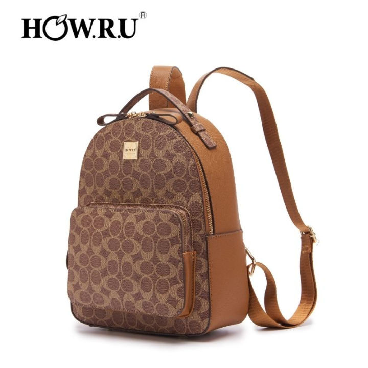How.R.U Original 2024 Korean Backpack Leather For Women high school ...