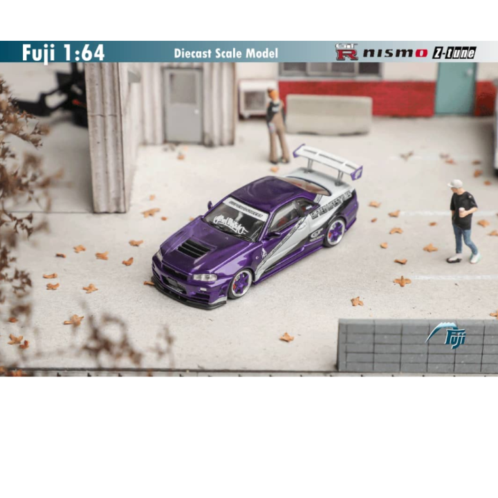 Fuji 1/64 Scale Skyline GT-R R34 Nismo Z-Tune Gifted Purple (High Wing) Die-cast Car | Lazada PH