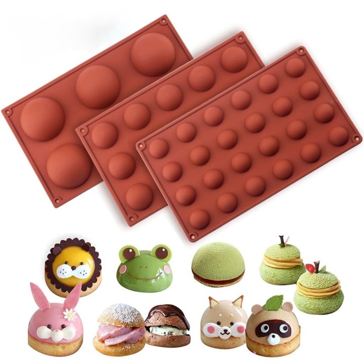 Food Grade Ball Sphere Cake Baking Chocolate Bakeware Silicone Mold ...
