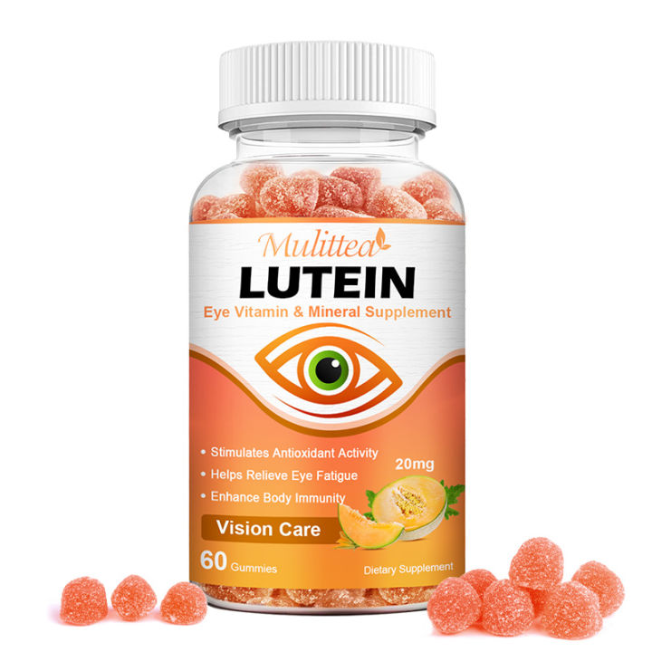 Lutein 20mg gummies for vision care blue light protection & relieve eye ...