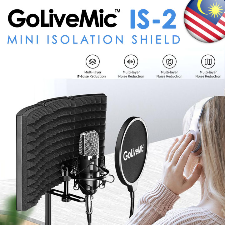 (2021) Golivemic Mini Isolation Shield IS-2 for All microphones ...