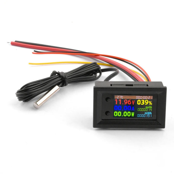 DC 4V-30V 10/50/100A 8-in-1 Electricity Display Meter Voltmeter Ammeter ...