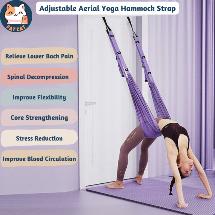 [SG Stock] Adjustable Aerial Yoga Hammock Strap Lower Back and Hip ...