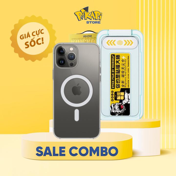 [Combo giá hời] Ốp trong Magsafe + cường lực khung tự dán WEKOME ...