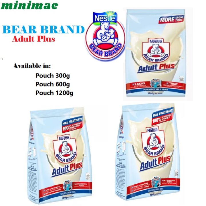 Bear Brand Adult Plus Milk powder 300g, 680g, 1200g | Lazada PH